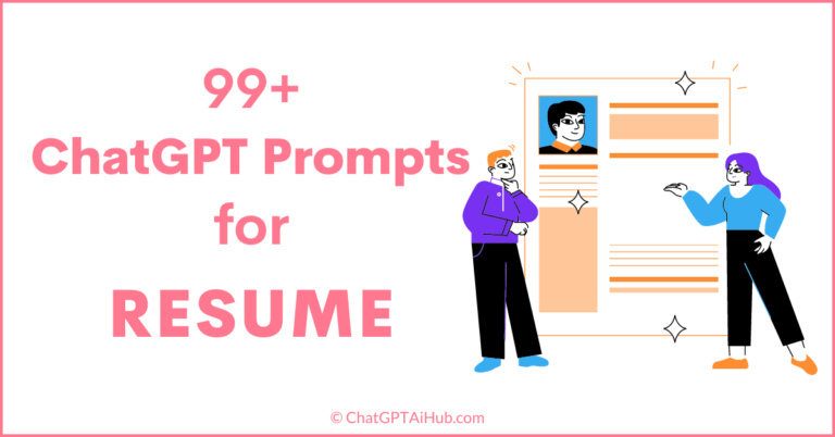 99+ ChatGPT Prompts for Resume Writing to Tailored Results for Your ...