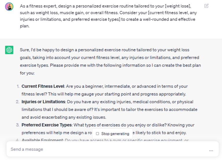 205 Helpful ChatGPT Prompts for Health and Fitness (Ultimate ...