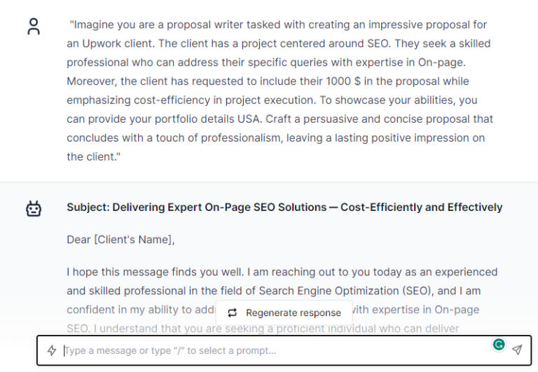 11 Helpful ChatGPT Prompts for Upwork Proposal Writing &... - Chat GPT ...