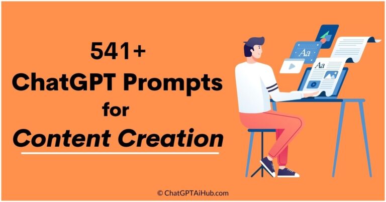 541+ Top ChatGPT Prompts for Content Creation for best Re... - Chat GPT ...