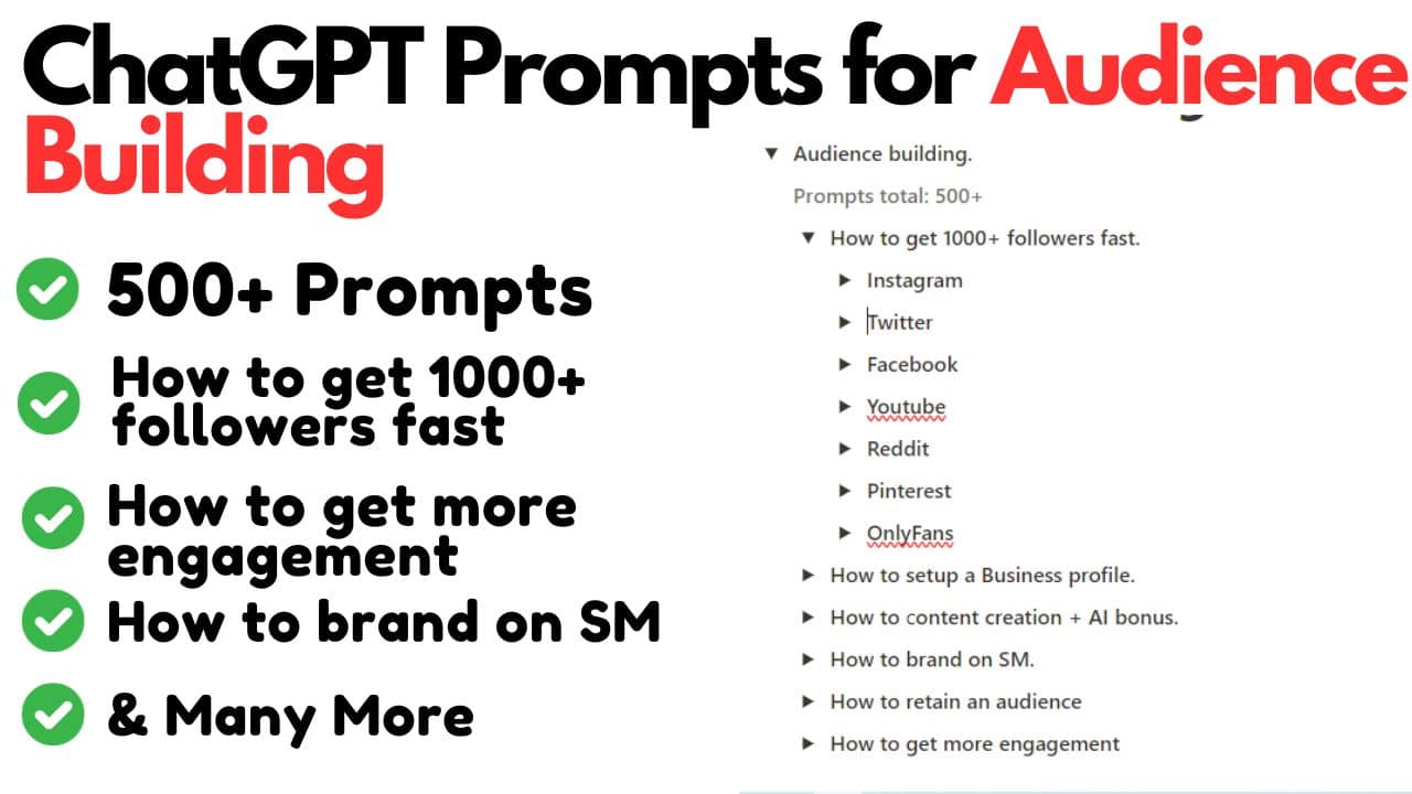 500+ Best ChatGPT prompts for Audience Building in 2024 (Engage, Connect, Succeed) - Chat GPT AI Hub