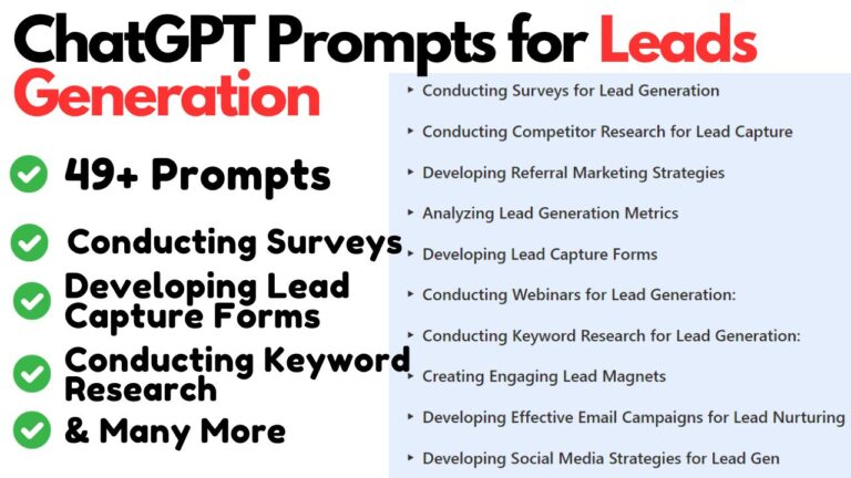 49+ Best ChatGPT Prompts for Leads Generation in 2024 (Boost conversion ...